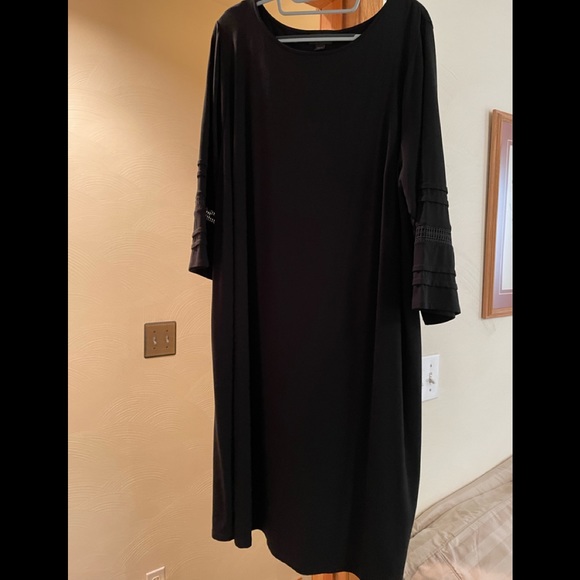 J. Jill | Dresses | Jjill Wherever Collection Black Knit Dress With ...